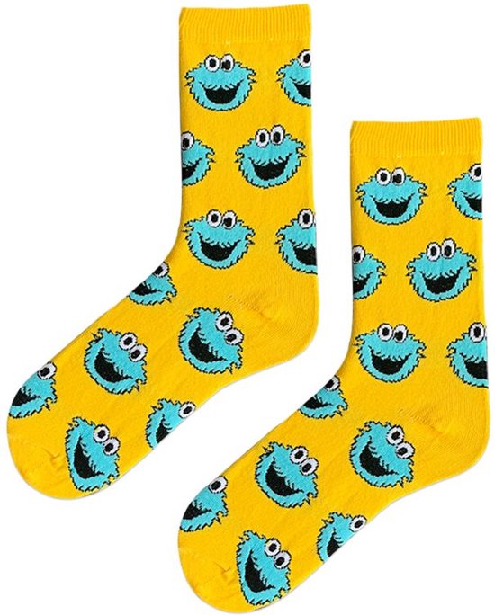Sockston Socks - Cookie Monster Socks - Yellow - Grappige Sokken - Vrolijke Sokken | bol.com