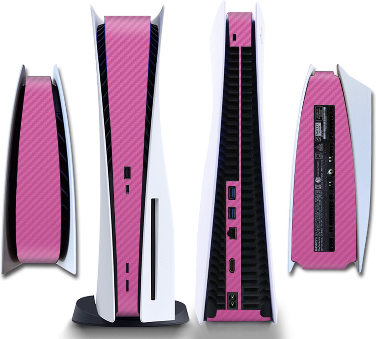 Playstation 5 Middle Skin Cover Inclusief Geborsteld PS5 Logo - Carbon ...