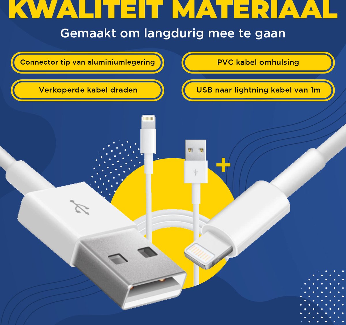 iPhone lader van 2 meter - iPhone kabel - iPhone oplader kabel ...