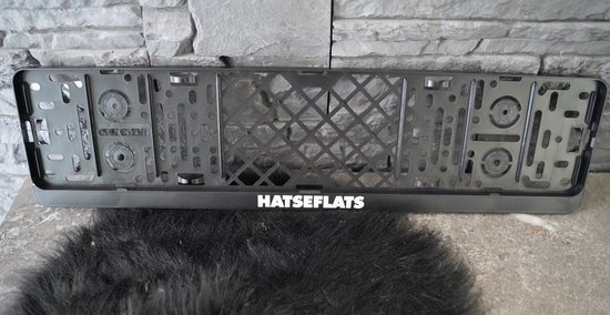Nummerplaat houder met tekst Hatseflats | bol