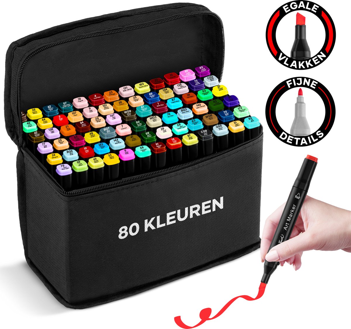 Happy Goods - Twinmarkers - Dual Markers - Markeerstiften Tekenen - 80 ...