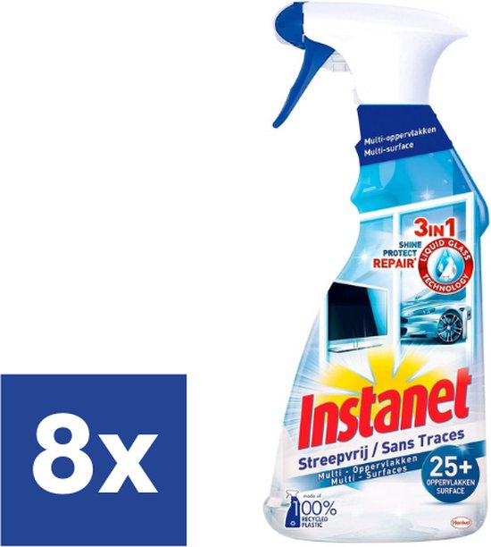 Instanet Spray Multi Surfaces sans stries - 8 x 725 ml - Emballage ...