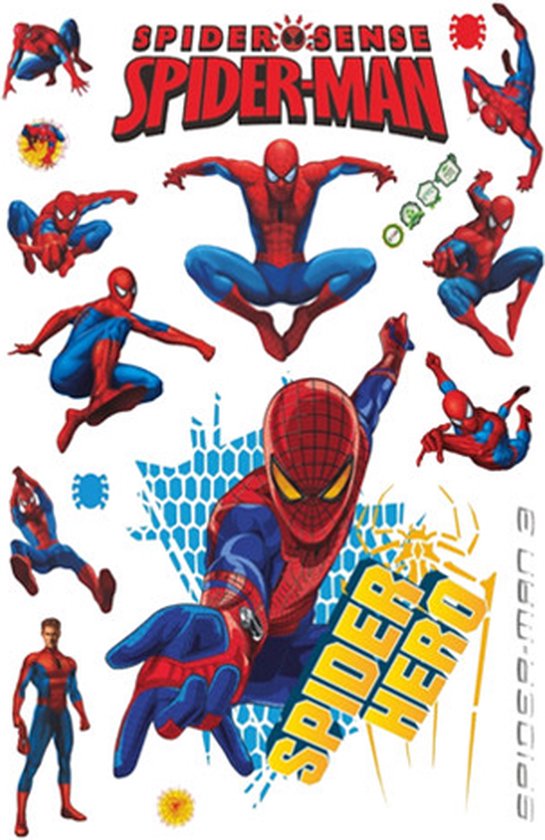 Muursticker Spiderman | Spider-Man door muur (3D-effect) | Muursticker ...