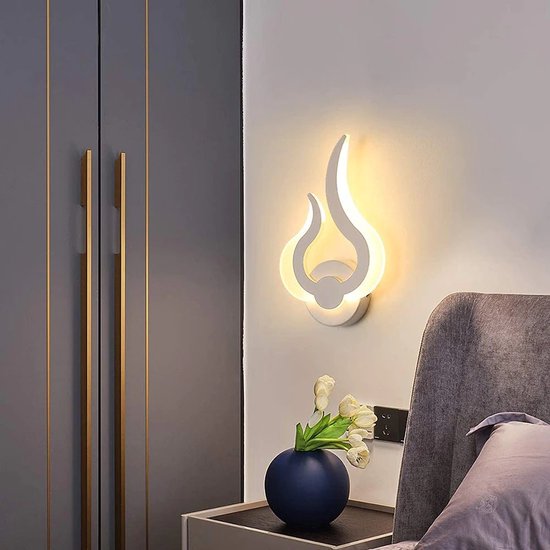 Uniclamps - Vlammen Wandlamp - Moderne Wandlamp - Muurlamp - Woonkamer ...