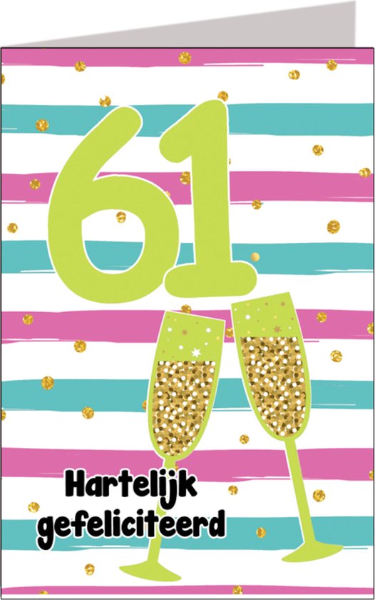 Verjaardagskaart 61 jaar | bol.com