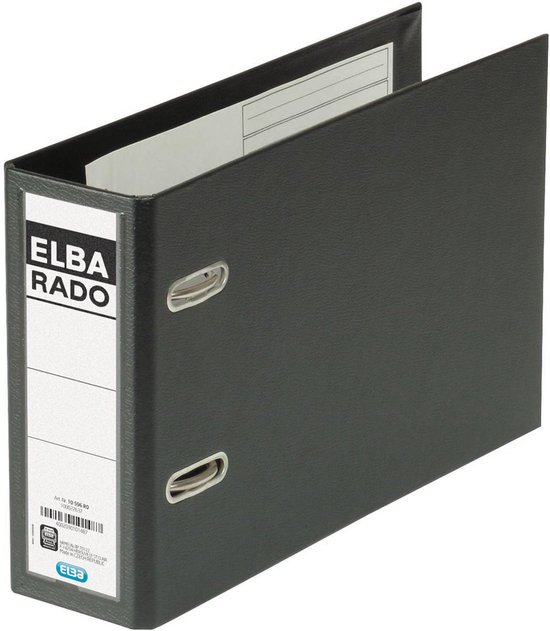 Elba Rado Plast ordner voor ft A5 dwars | zwart | rug van 7 | 5 cm | bol