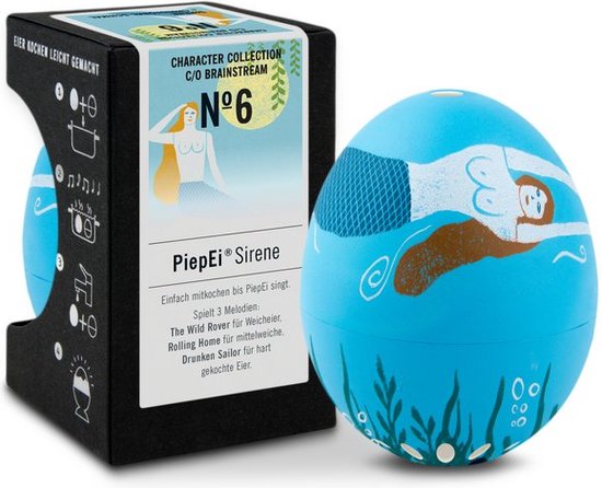Brainstream PiepEi - Eierwekker - Zeemeermin | bol