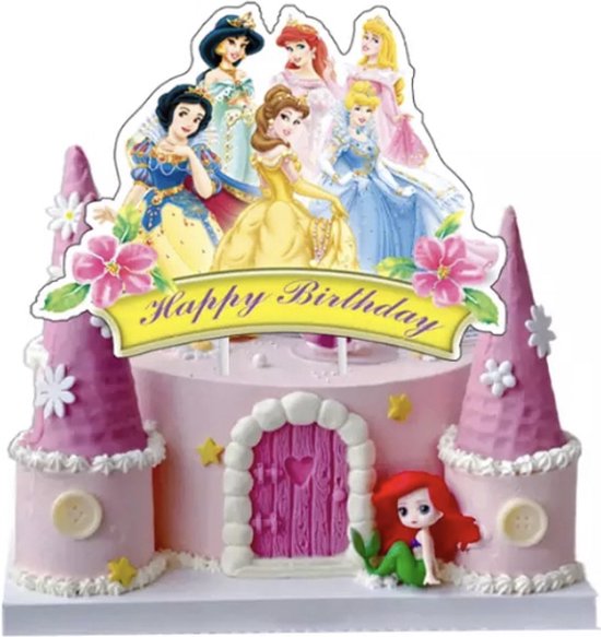 Disney Princess Taart Topper Happy Birthday - Taart Decoratie - Taart ...