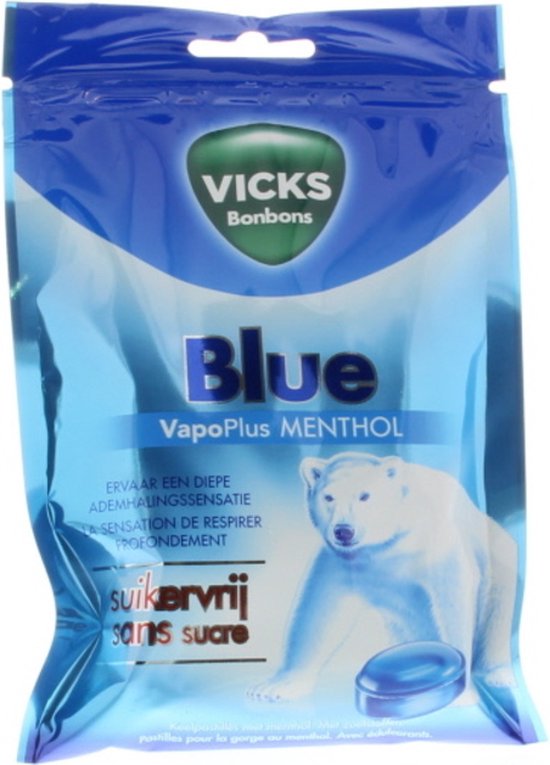 Vicks Blue Zak Suikervrij 72 gr | bol