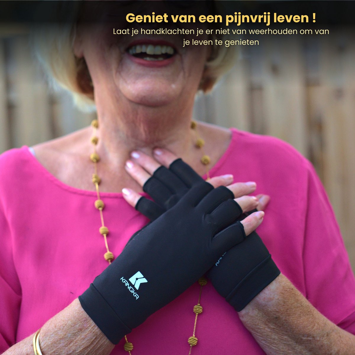 KANGKA® Reuma Compressie Handschoenen - Open vingertoppen voor ...