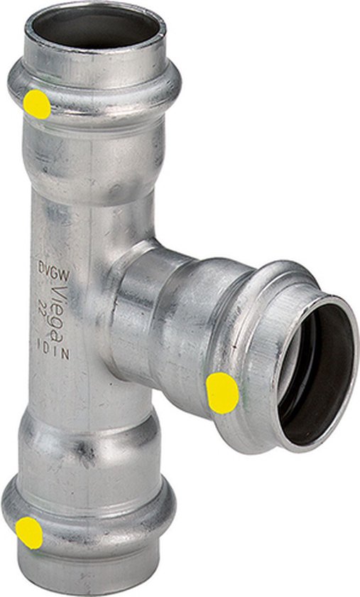 Viega T Sanpress inox gaz 22 mm | bol.com