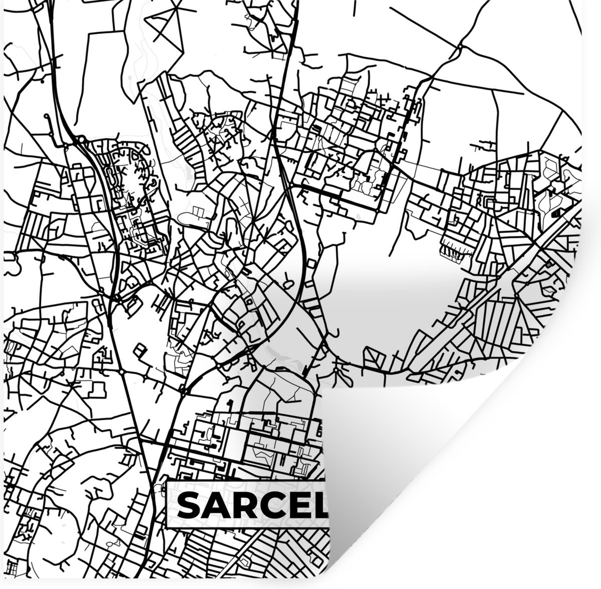 Stickers muraux - Plan de ville - France - Carte - Plan - Sarcelles ...