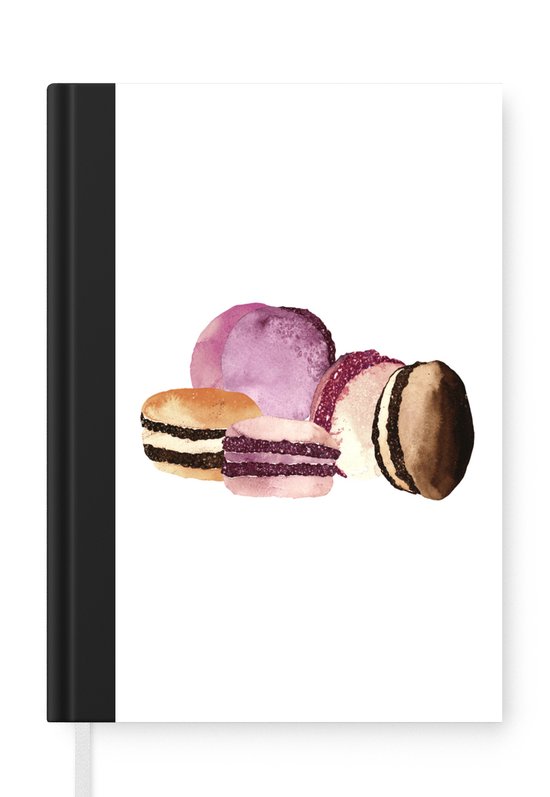 Carnet - Carnet d'écriture - Macaron - Pâtisserie - Rose - Aquarelle ...