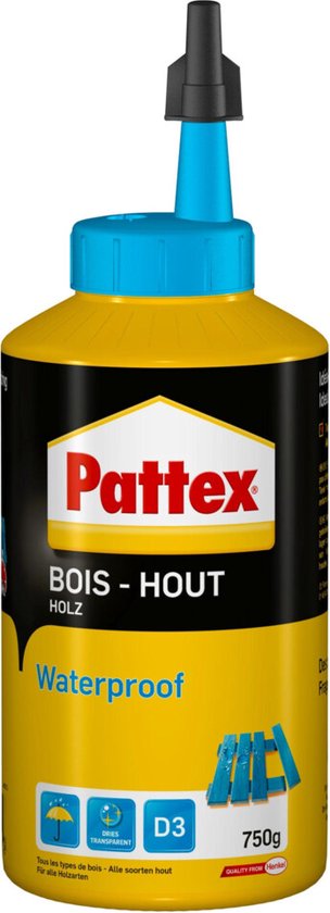 Pattex Waterproof 750 g Bottle | Houtlijm Waterhoudende Lijm | Hout ...