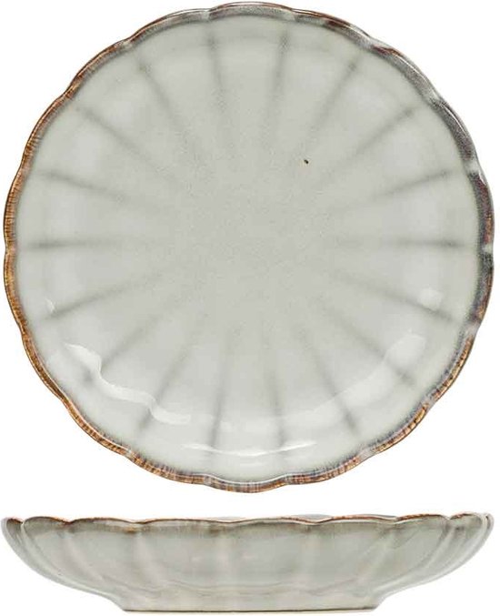 Concha-Grey - Minibordjes - D9,7cm - (Set van 6) | bol