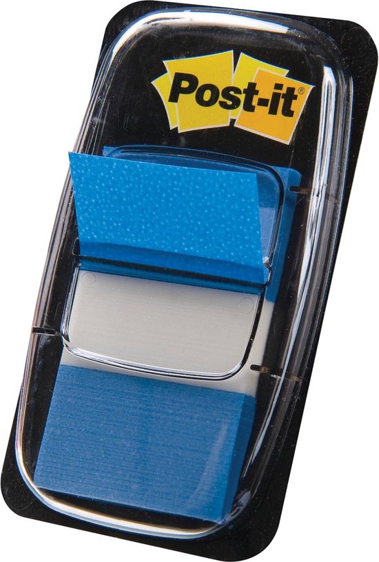 Post-it® Index Standaard, Blauw, 25.4 x 43.2 mm, 50 Tabs/Dispenser | bol