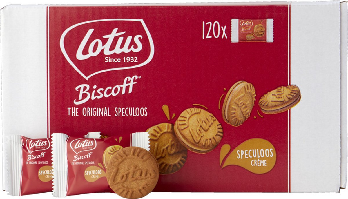 Lotus horeca koekjes - gevulde speculoos koekjes - 120 stuks - 1200g ...
