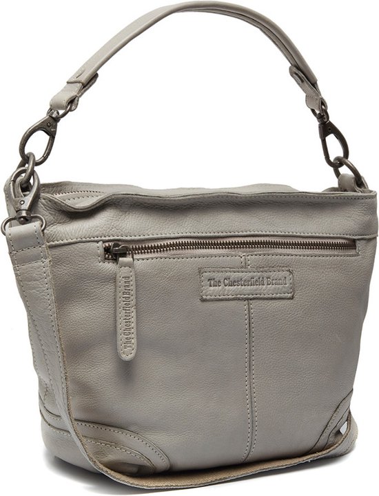 The Chesterfield Brand Leren Schoudertas Lichtgrijs Lisa | bol.com