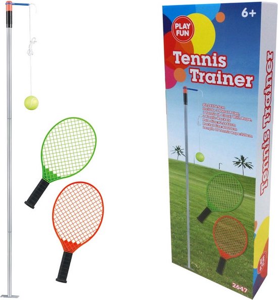 Magnificos - swingball - tennispaal - tennistrainer - 2 rackets - RVS ...