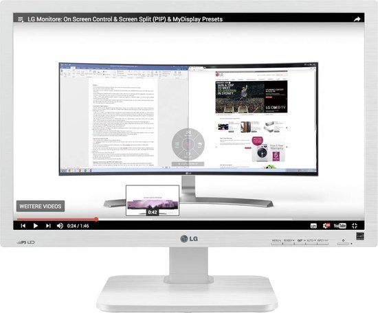 LG Electronics 24BK55WY-W LED-monitor 61 cm (24 inch) Energielabel G (A ...