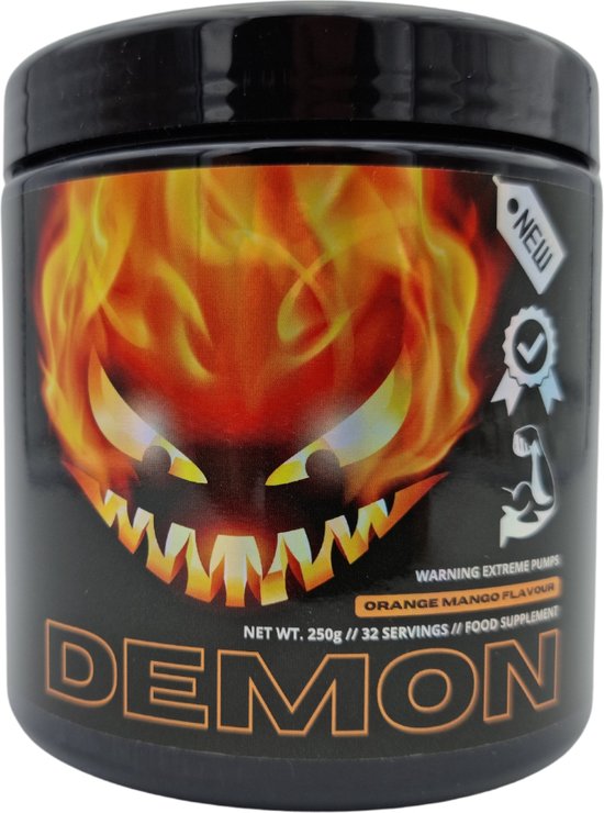 ANGRY ANGELS LIFESTYLE® Demon Pre-Workout Extreme Pumps Orange-Mango ...
