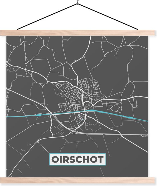 Schoolplaat - Kaart - Oirschot - Stadskaart - Plattegrond - 60x60 cm ...