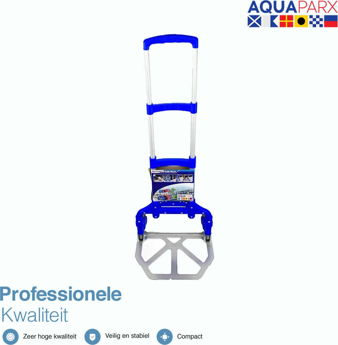 AQUAPARX opvouwbare steekwagen – met telescopisch handvat ...