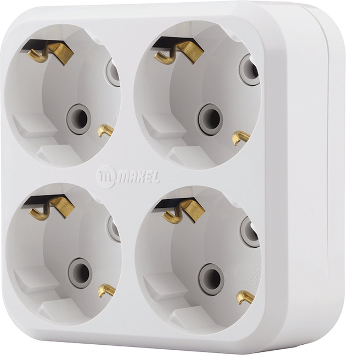 Vierkante Stopcontact Splitter | Verdeelstekker | Verloopstekker 4 ...