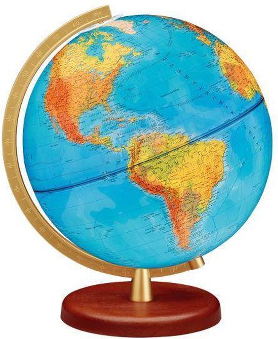Wereldbol met verlichting - 2 Kaarten - Verlicht en Onverlicht ...