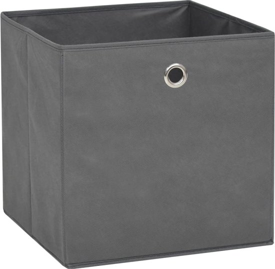 VidaLife Opbergdozen 32x32x32 cm ongeweven stof grijs 4 stuks | bol
