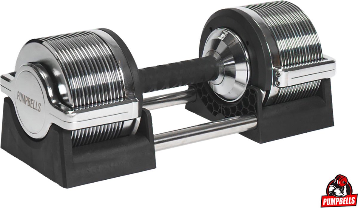 PUMPBELLS - Verstelbare Dumbbell - 3kg t/m 32kg - 30 DUMBBELLS IN ÉÉN ...