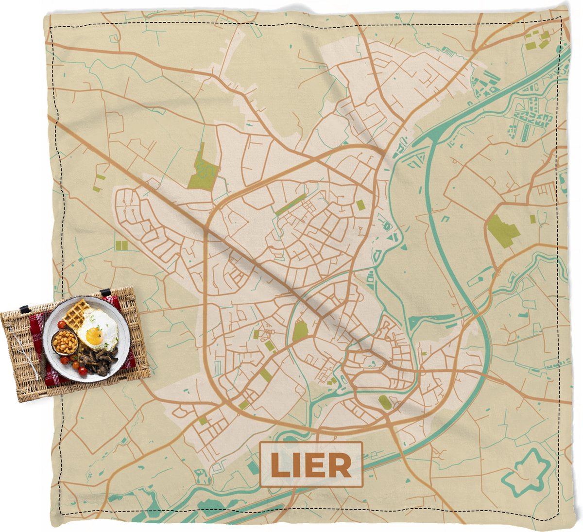 Picknickkleed - Buitenkleed - Stadskaart - Kaart - Lier - Plattegrond ...