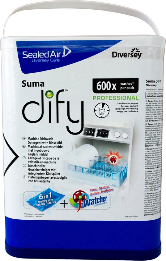 Suma DIFY MA1 - 3KG - Professionele Vaatwasser Sachets - J-Watcher | bol