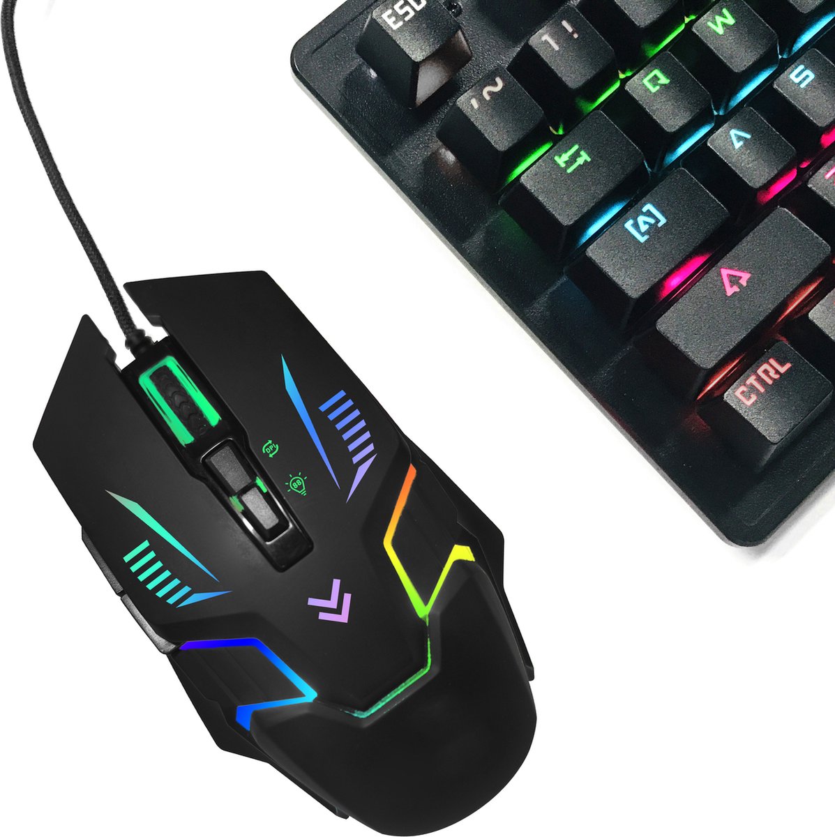 Game toetsenbord en muis - Gaming Set met RGB Verlichting - Toetsenbord ...