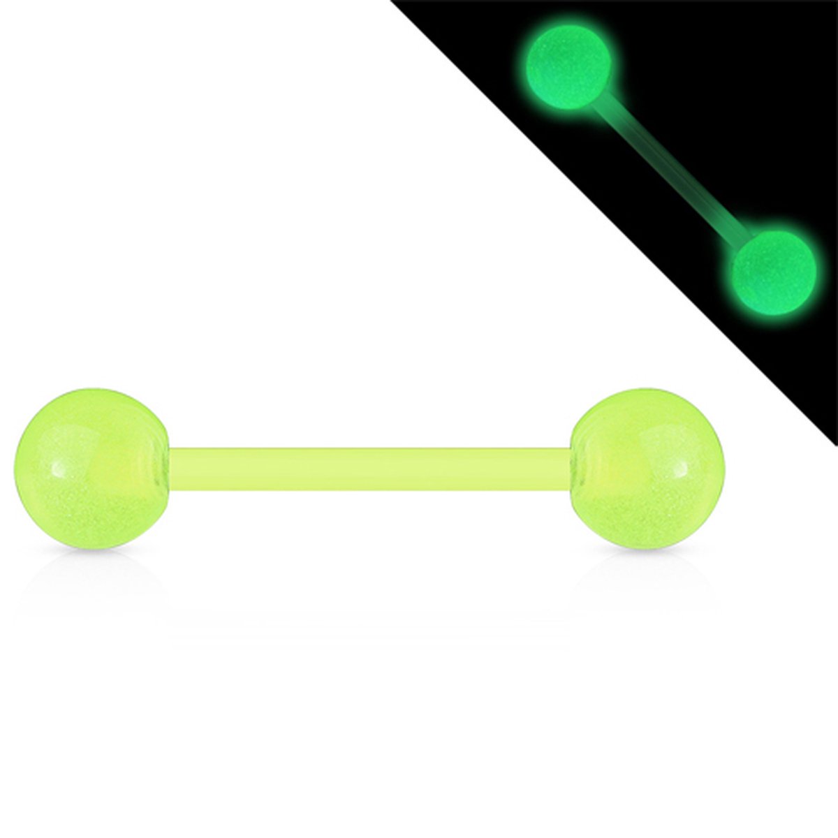 Tepelpiercing flexibele staaf groen | bol.com