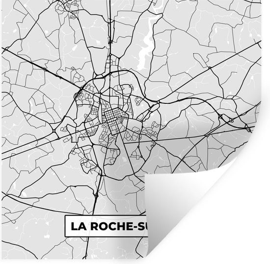 Muurstickers - Sticker Folie - Kaart - Stadskaart - Frankrijk - La ...