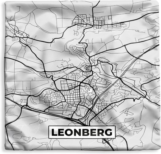 Kussenhoes 60x60 cm - Kaart - Duitsland - Plattegrond - Stadskaart ...