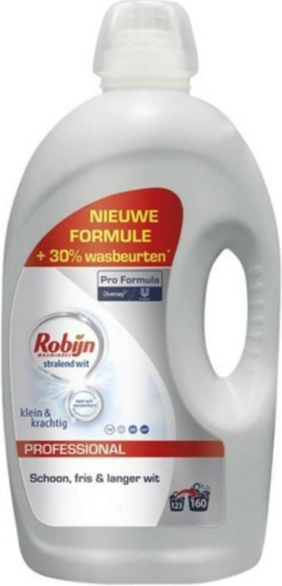 Robijn Professional - Klein & Krachtig Wasmiddel Stralend Wit – 123 ...