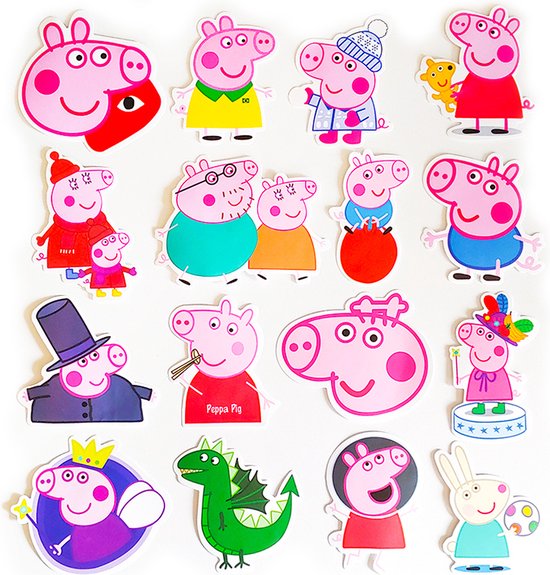Peppa Pig Stickers - 50 Stuks - Peppa Big - Laptop Stickers - Vinyl ...