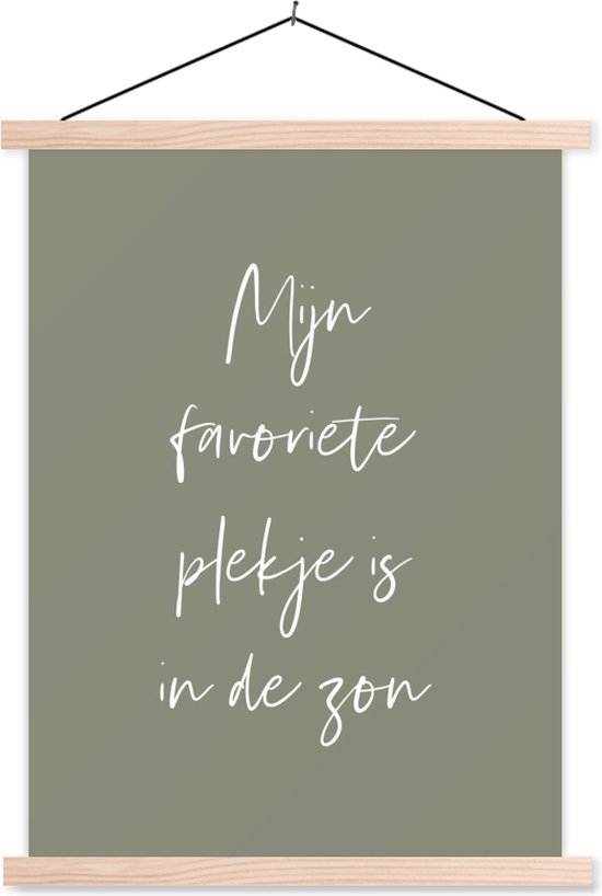 Posterhanger incl. Poster - Schoolplaat - Mijn favoriete plekje is in ...
