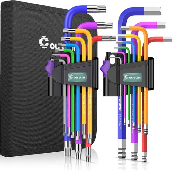 18 stuks Inbussletelset - inbus sleutel - mini gereedschap set ...