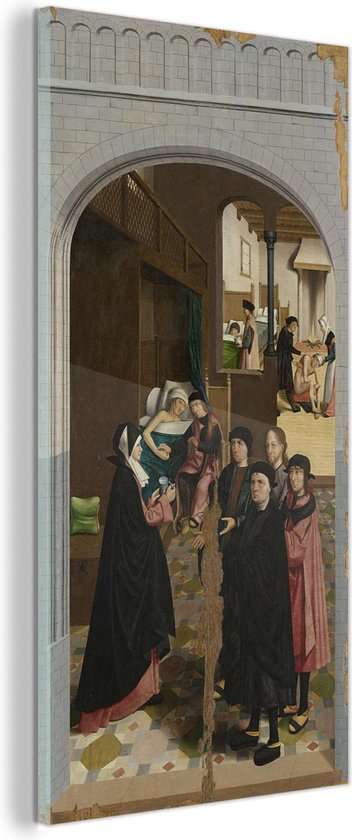 Glasschilderij - De zeven werken van barmhartigheid: De zieken ...