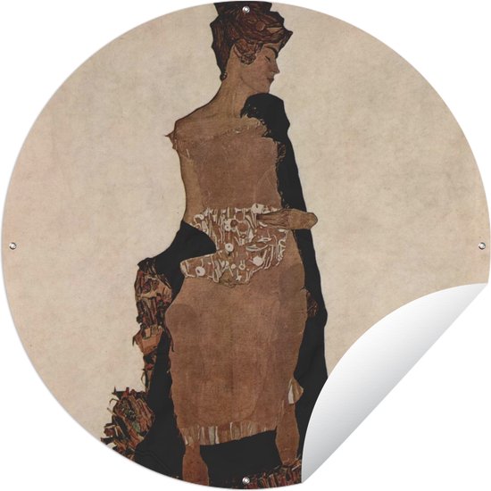 Tuincirkel Portrait of Gerti Schiele - Egon Schiele - 90x90 cm - Ronde ...