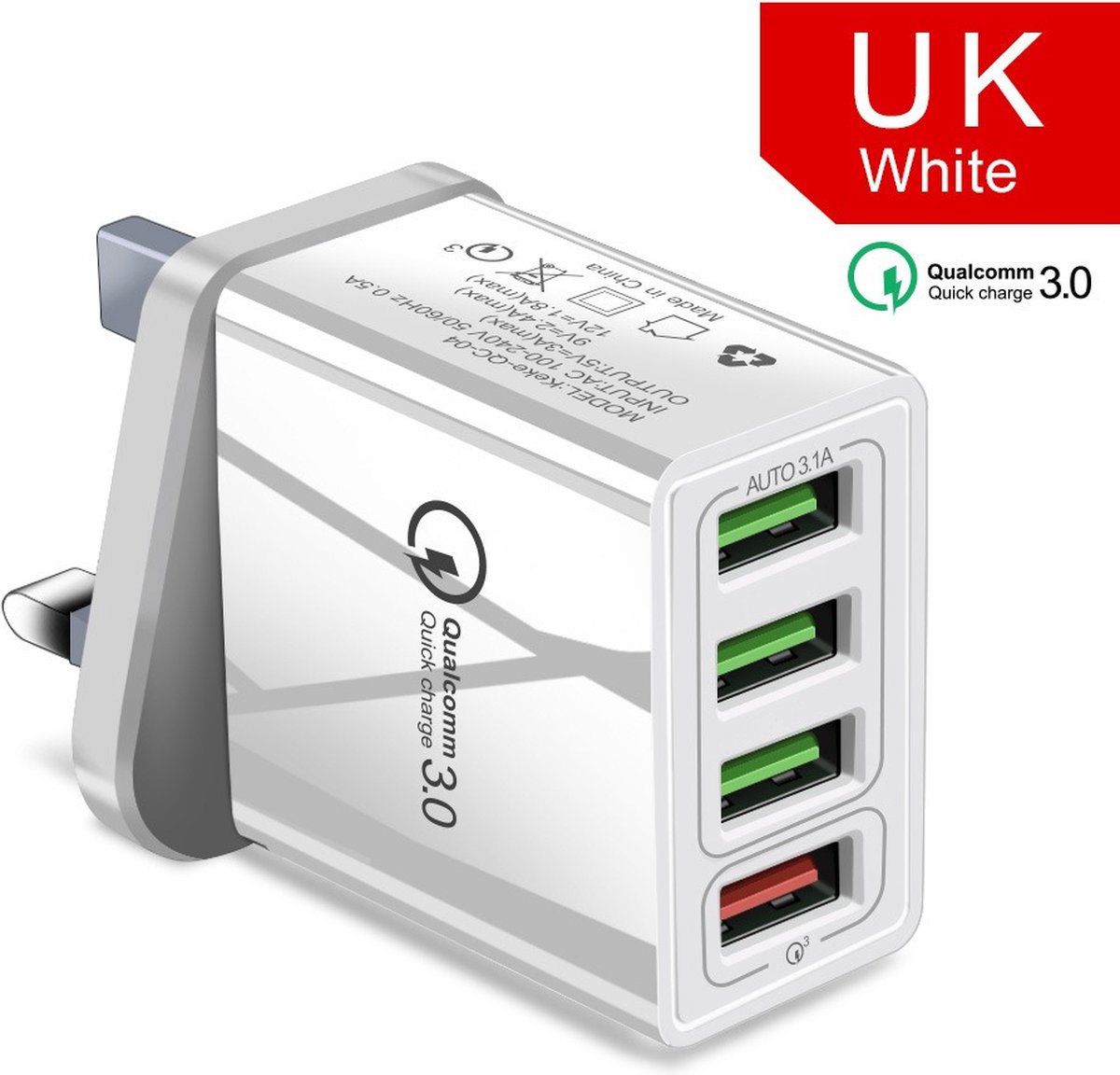 Reisstekker - Engelse USB oplader - U.K Stekker - Engelse stekker - Usb ...