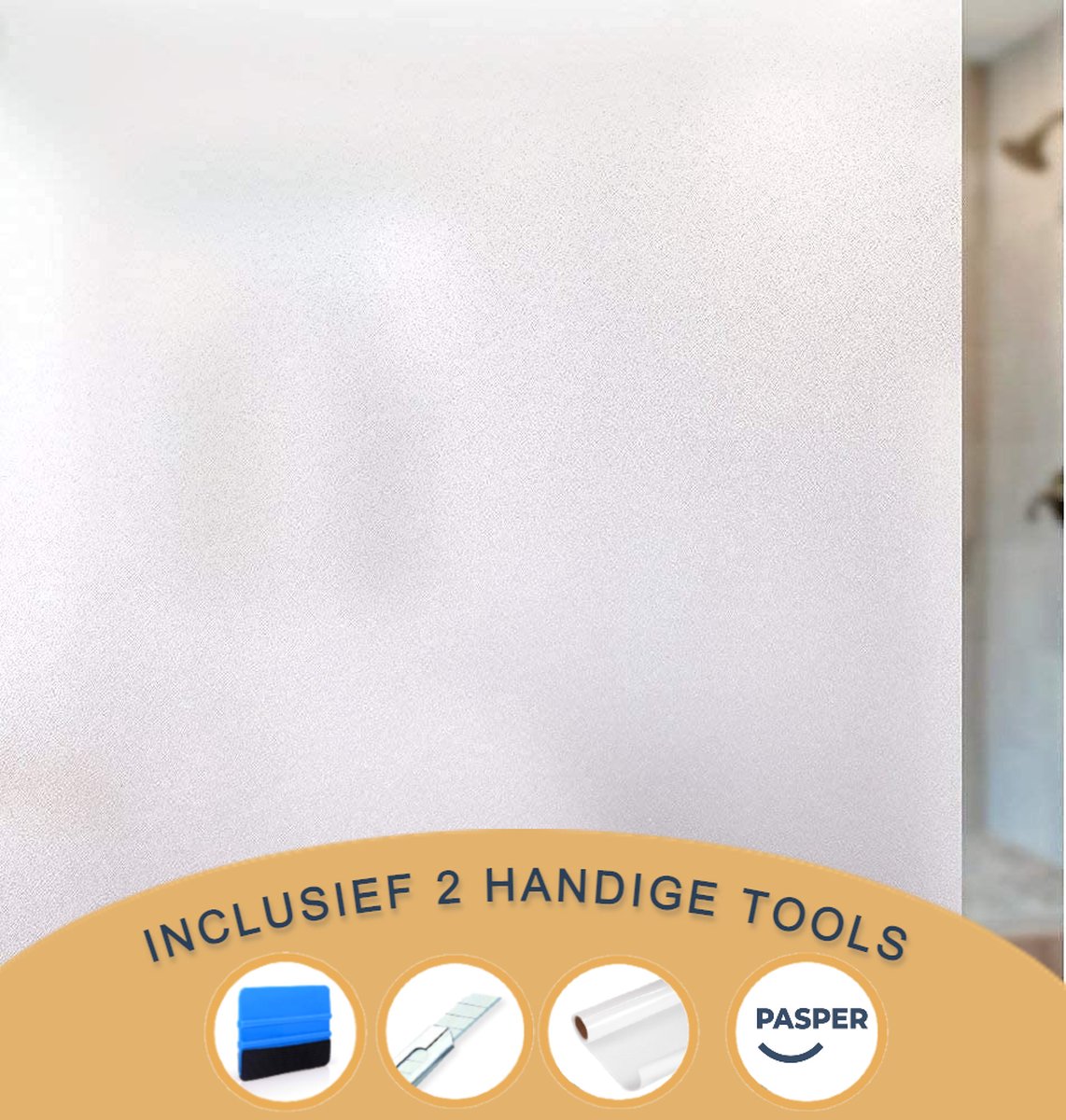 Raamfolie statisch 60 x 200 cm anti inkijk melkglas plakfolie raamfolie ...