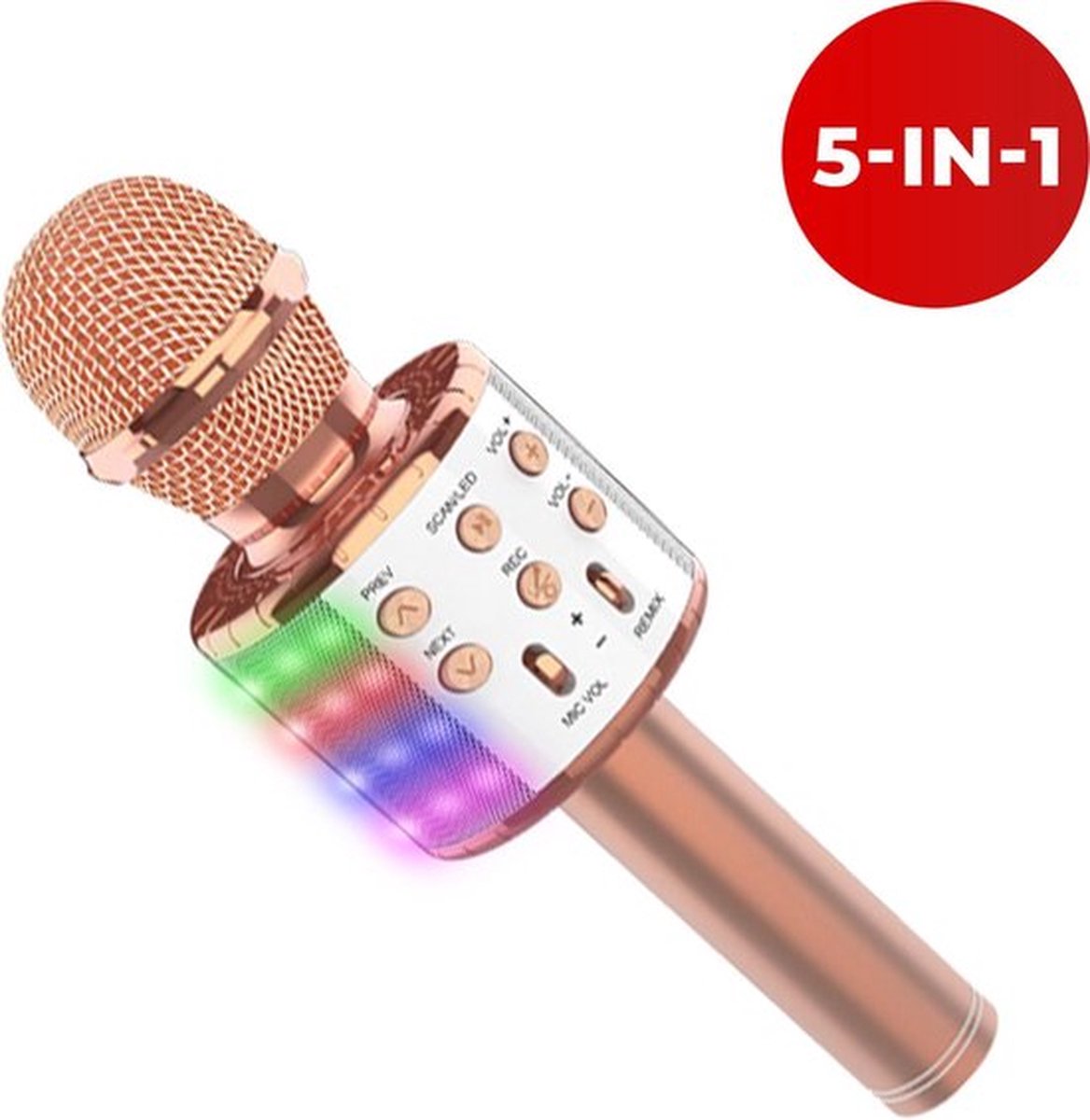 Sendo Karaoke Microfoon - Karaoke Set - LED Verlichting - Bluetooth ...