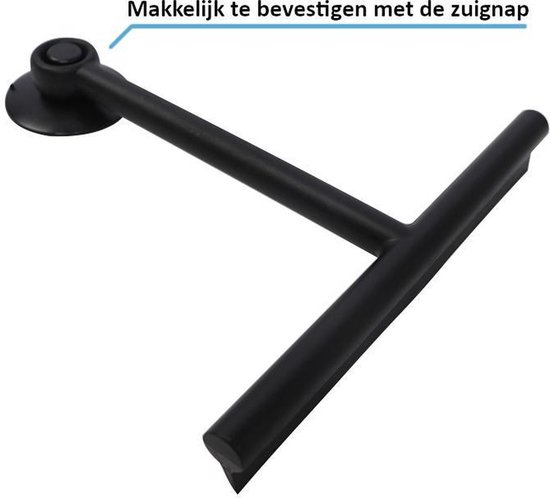 Douche wisser met zuignap - zwart - Raam wisser - Raam trekker ...