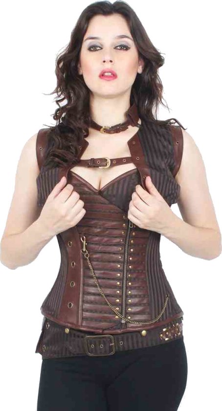 Attitude Corsets Overbust korset -3XL- Ranárion Bruin | bol.com