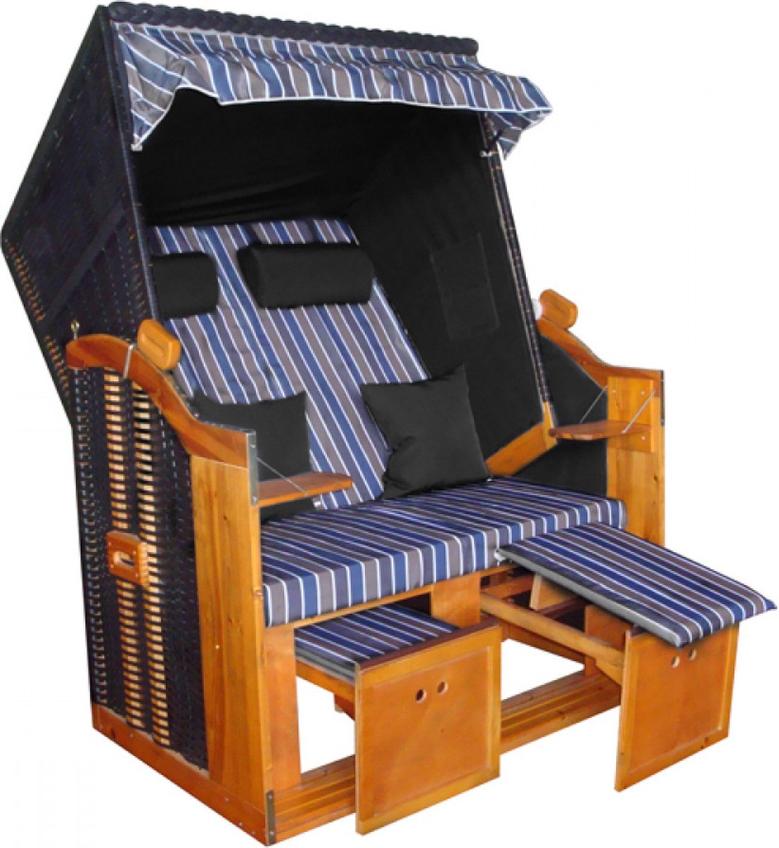 Strandstoel deluxe, 160 cm hoog | bol