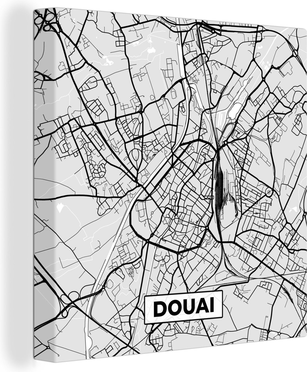 Toile Peinture Carte - Plan de Ville - Douai - Plan - France - 20x20 cm ...